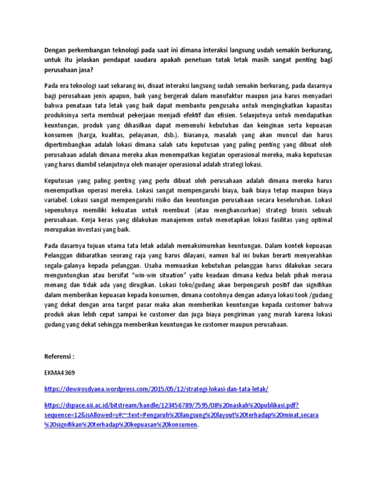 Manajemen Operasi Jasa | PDF