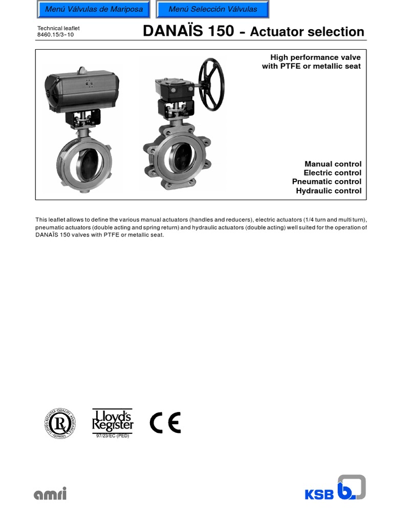 Danais 150 Actuadores | PDF | Valve | Actuator