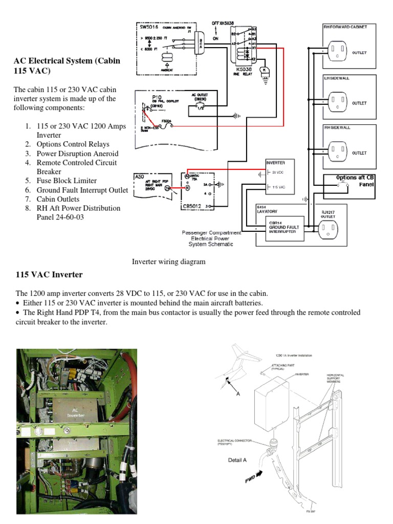 LEARJET 45 AC Electrical System | PDF | Fuse (Electrical) | Power Inverter