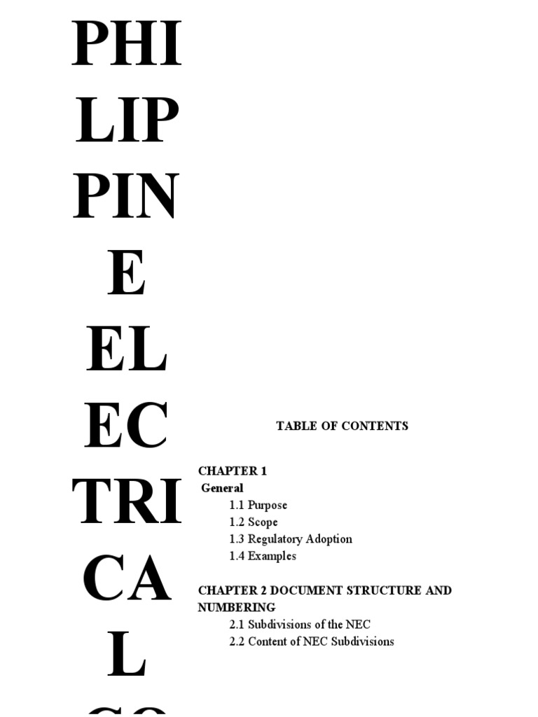 Philippine Electrical Code | PDF | Electrical Wiring | Electric Power
