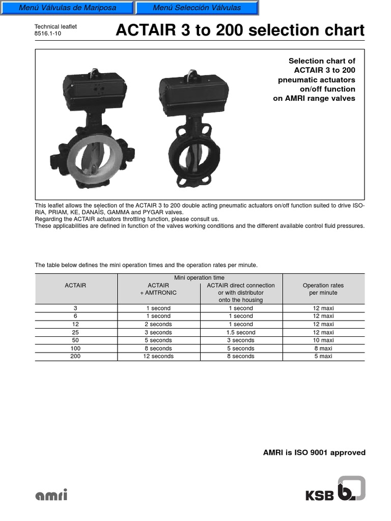 ACTAIR 300 Series Actuator Guide | PDF | Valve | Pressure