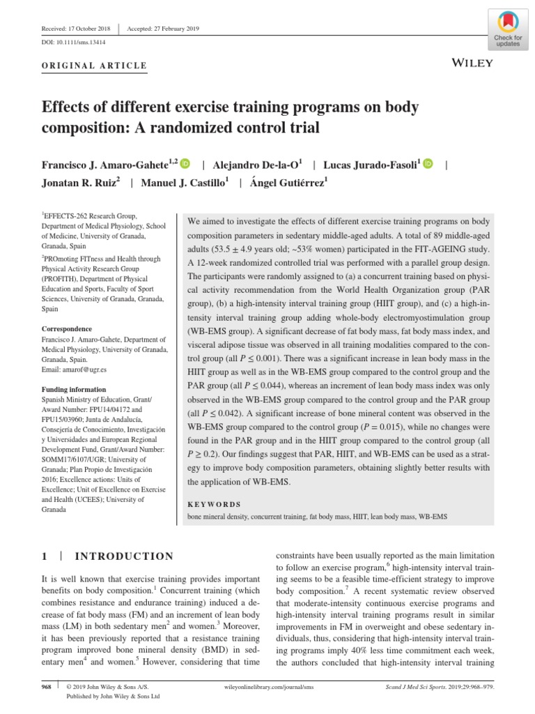 Paper Hiit BMO | PDF | High Intensity Interval Training | Body Mass Index