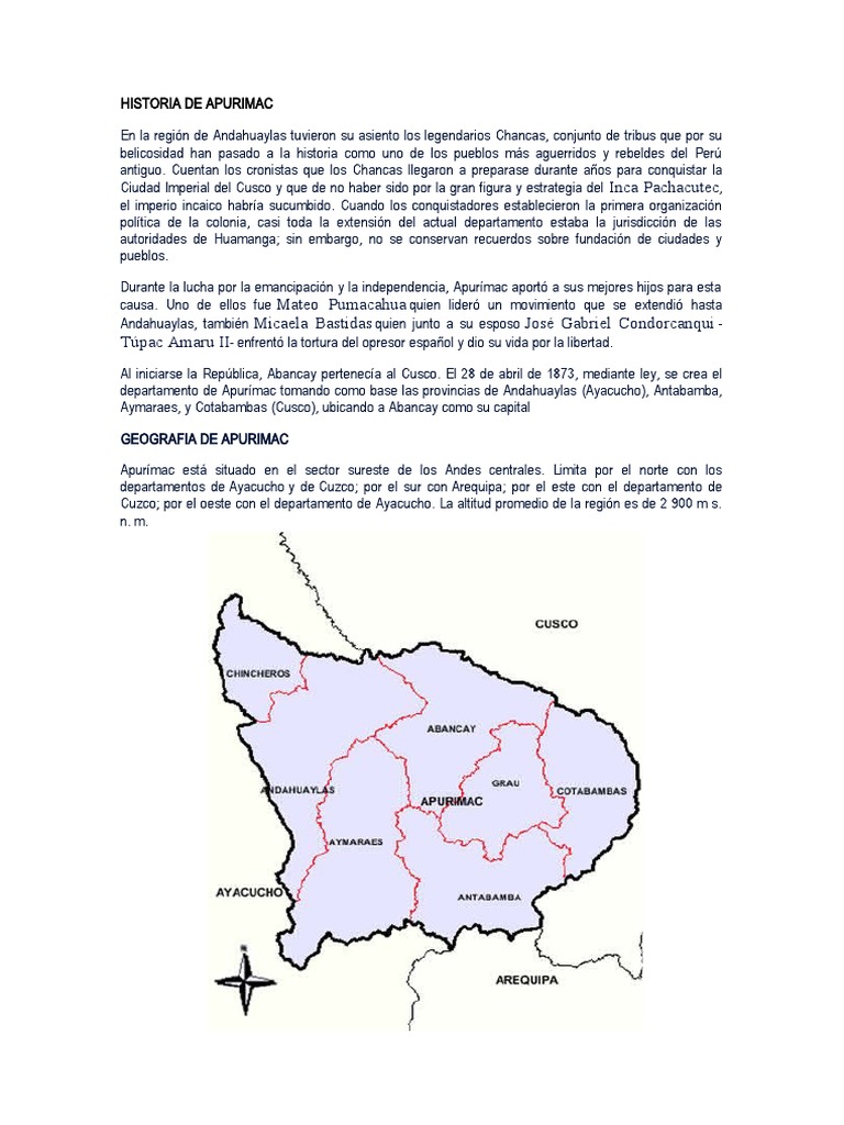 Historia de Apurimac | PDF