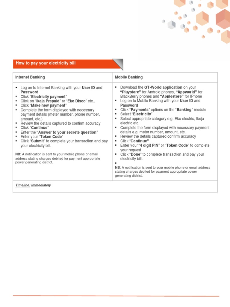 Pay Electricity Bill Online Guide | PDF | Finance & Money Management ...