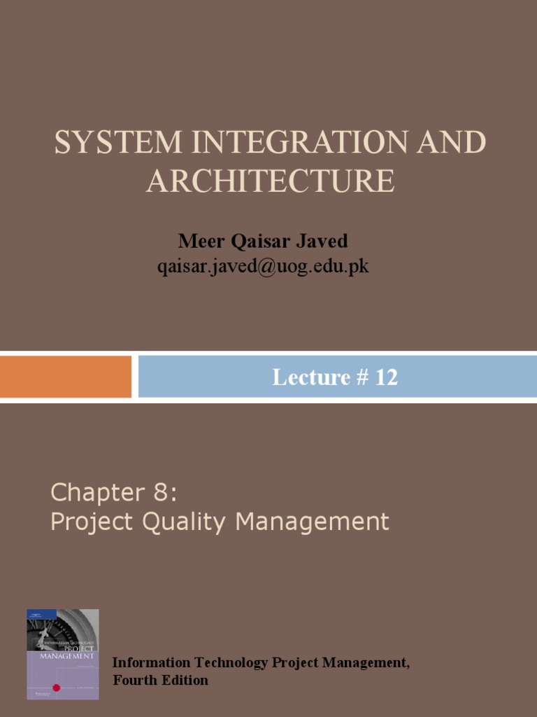 System Integration and Architecture: Lecture # 12 | PDF | Six Sigma ...