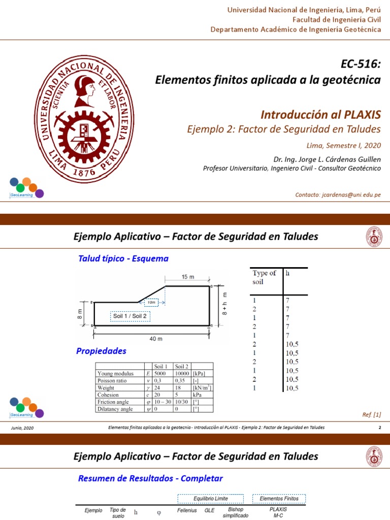 Seguridad en Taludes con PLAXIS | PDF | Ciencia y Tecnología | Sectores ...
