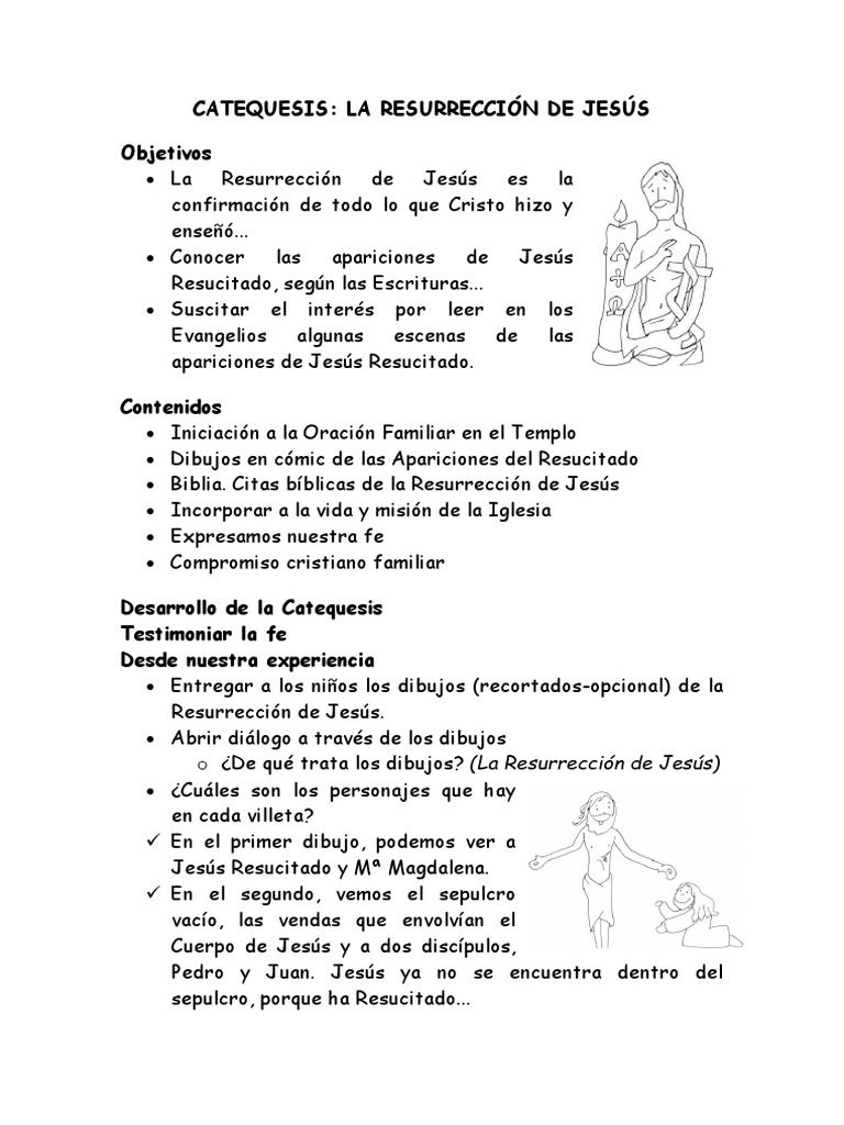 Catequesis Resurrección de Jesús | PDF | La resurrección de Jesús | Jesús