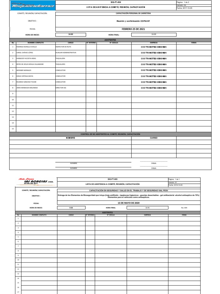 Listado Entrega de EPP | PDF | Transporte por carretera