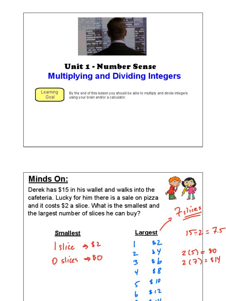 Multiplying and Dividing Integers | PDF | Abstract Algebra | Teaching ...
