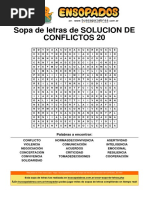 Sopa de Letras Sentimientos y Emociones | PDF