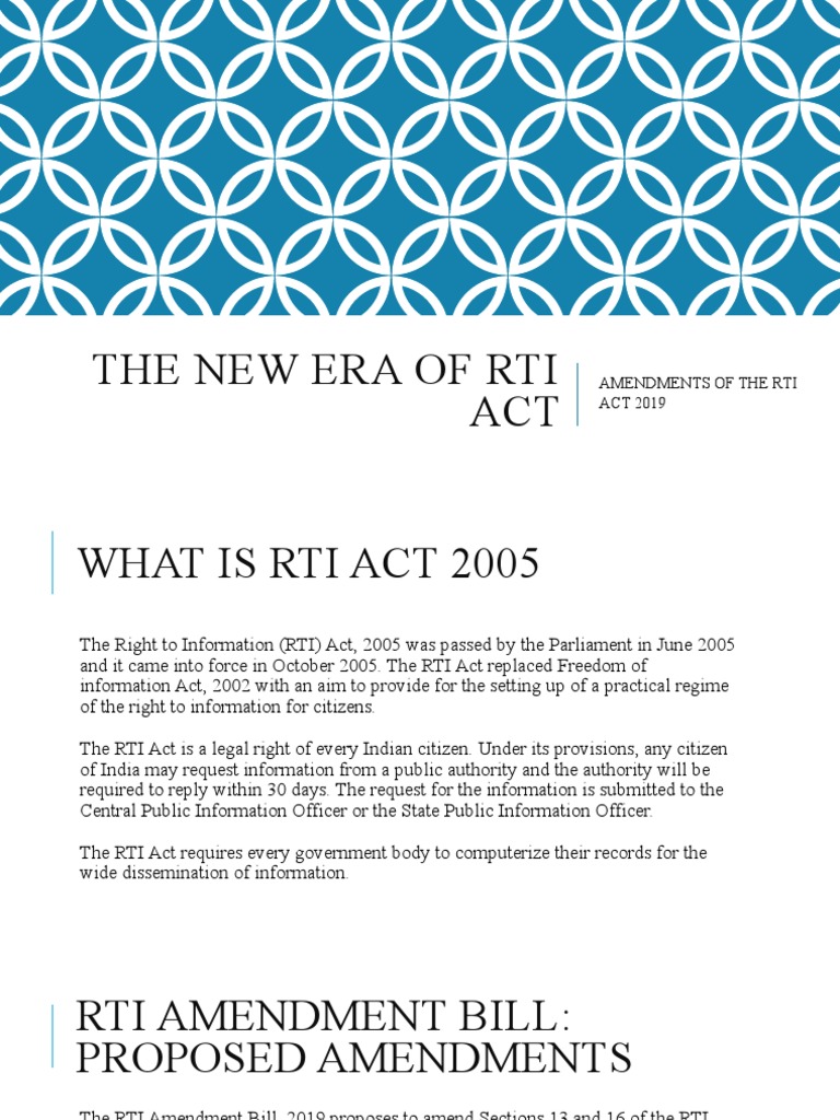 The New Era of RTI ACT | PDF | Legal Documents | Public Sphere