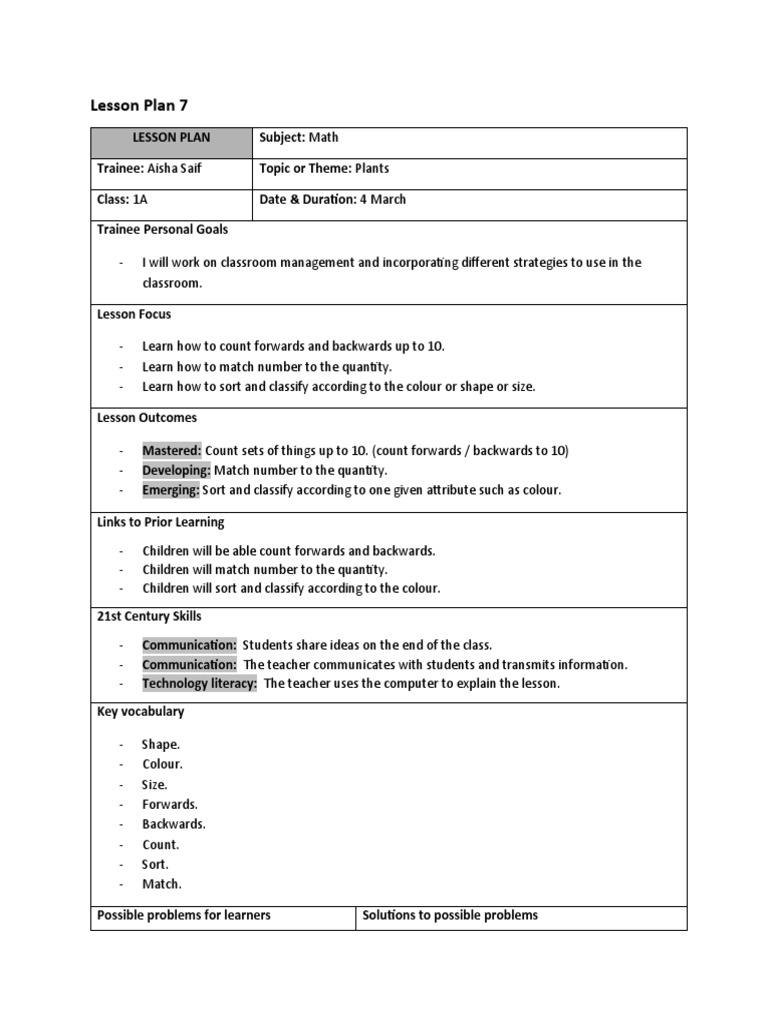 MOE Lesson Plan Template (9) | PDF | Lesson Plan | Teaching