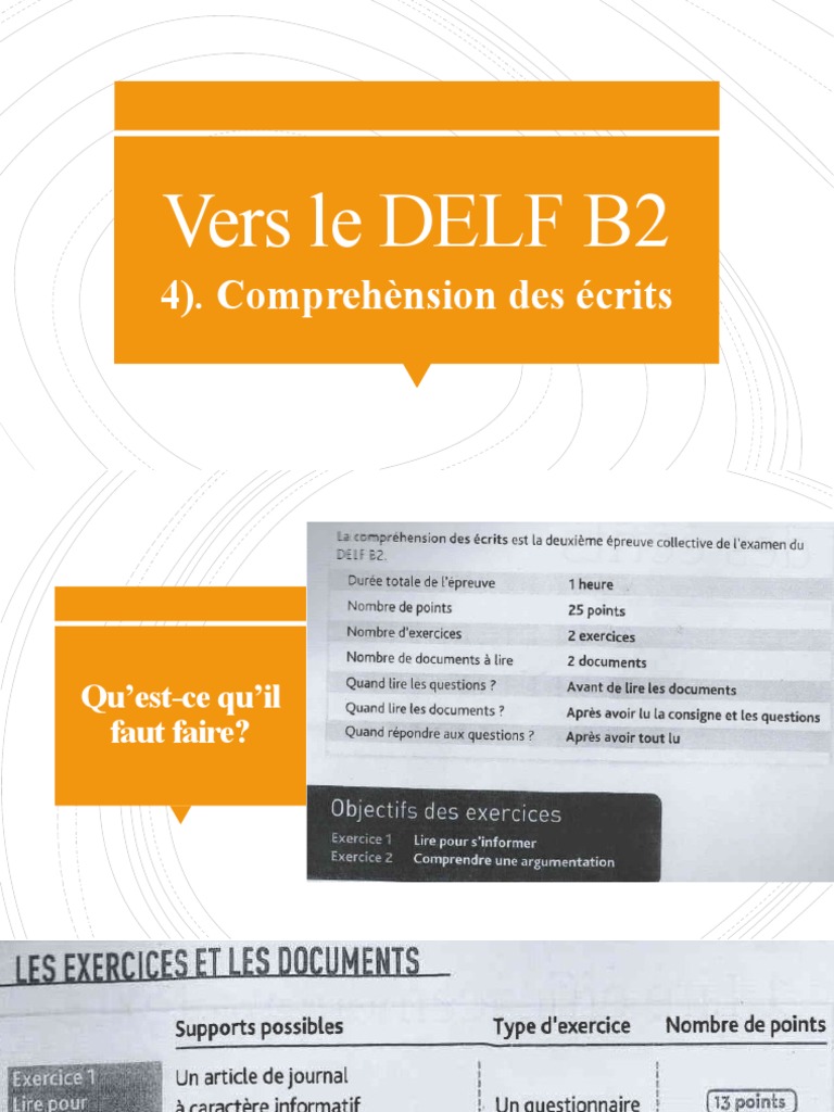 Vers Le DELF B2 - Compréhension Des Écrits | PDF