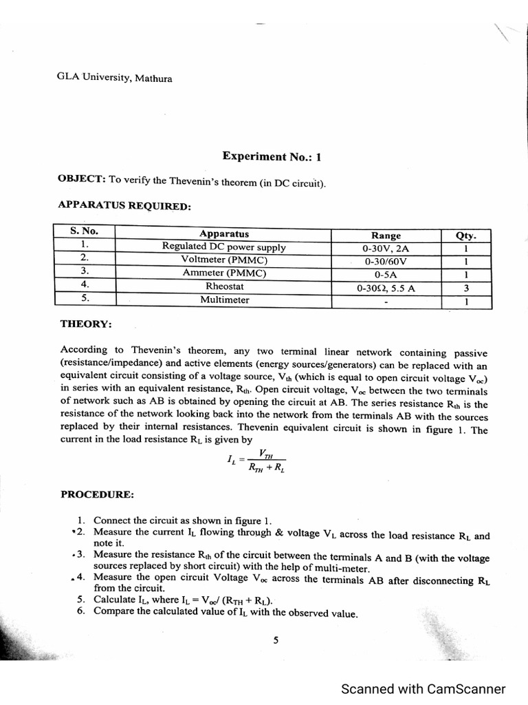 Basic Electrical Lab Manual | PDF