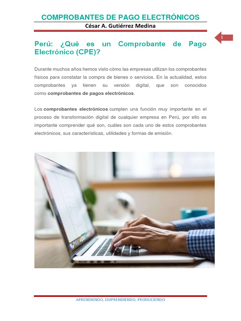 Comprobantes de Pago Electrónico Cpe | PDF | Factura | Business