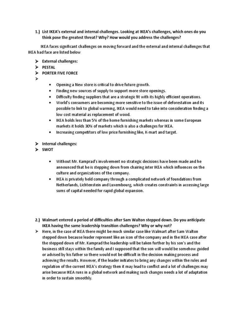 IKEA Assessment | PDF | Business | Economies