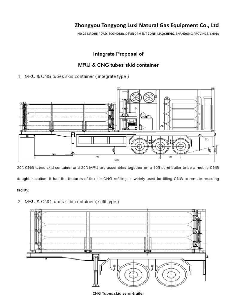 MRU CNG Skid Integrate Proposal | PDF