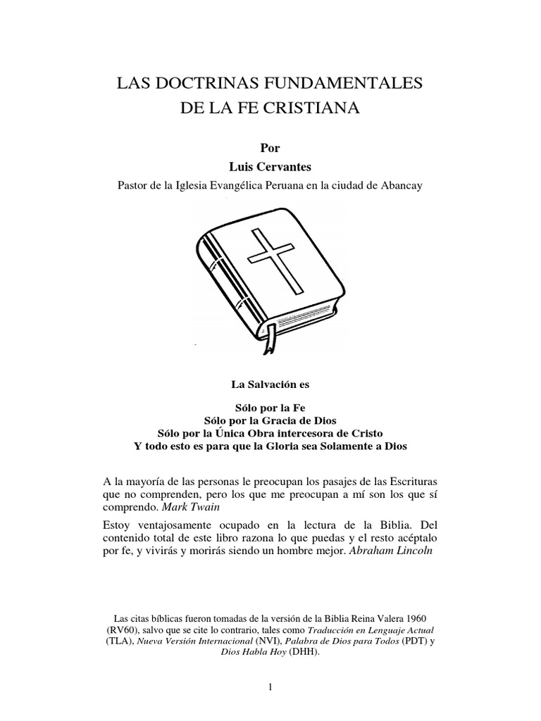 0.-Doctrina de La Fe Cristiana | PDF | Verdad | Biblia