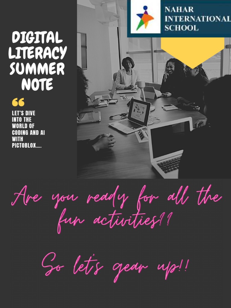 Digital Literacy Summer Note: Let'S Dive Into The World of Coding and ...