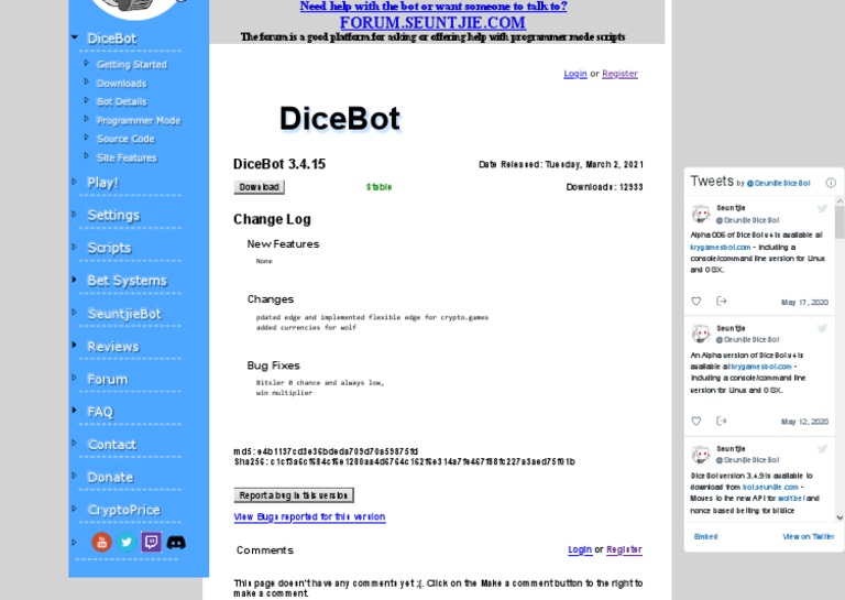 Dice Bot | PDF