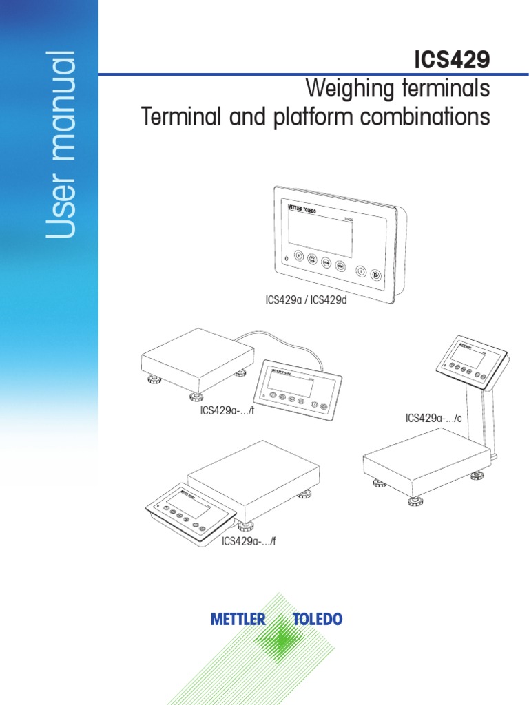 Mettler Ics429 User Manual | PDF | Rechargeable Battery | Battery Charger