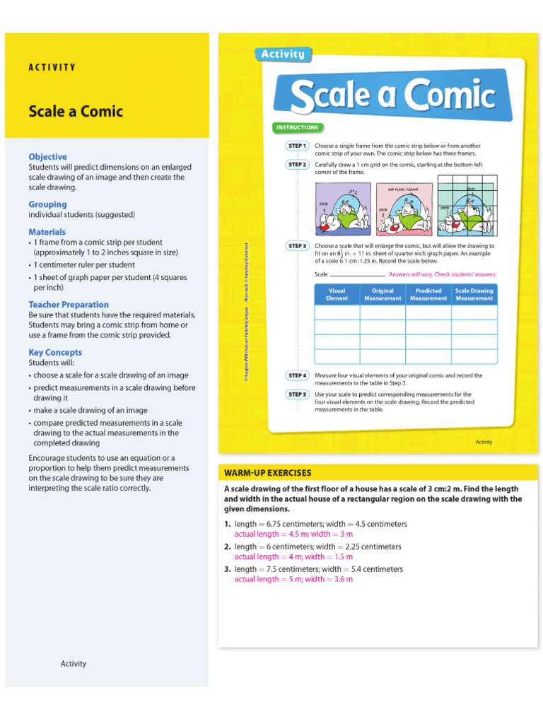 Scale-A-Comic Activity | PDF
