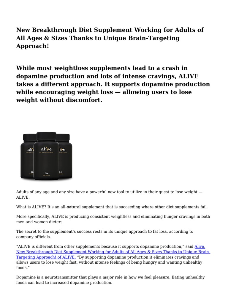 Alive Review | PDF | Dieting | Dietary Supplements