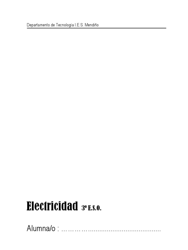 Cuadernillo 3 Electricidad | PDF