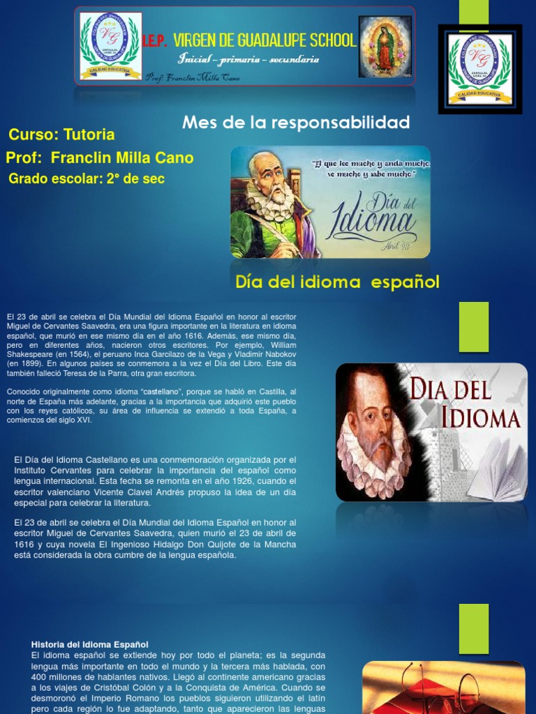 Conmemorando el Día Mundial del Idioma Español y la importancia de ...