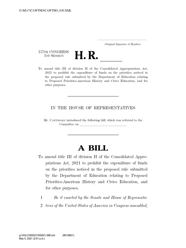Cawthorn PEACE Act Text | PDF | Constitutional Law | Legislative Branch ...
