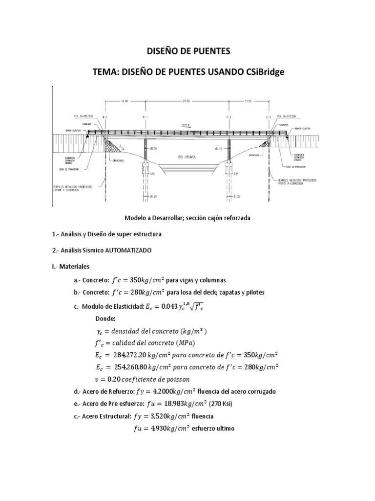 Practica Nº01 Diseño de Csibridge | PDF | Acero | Herida
