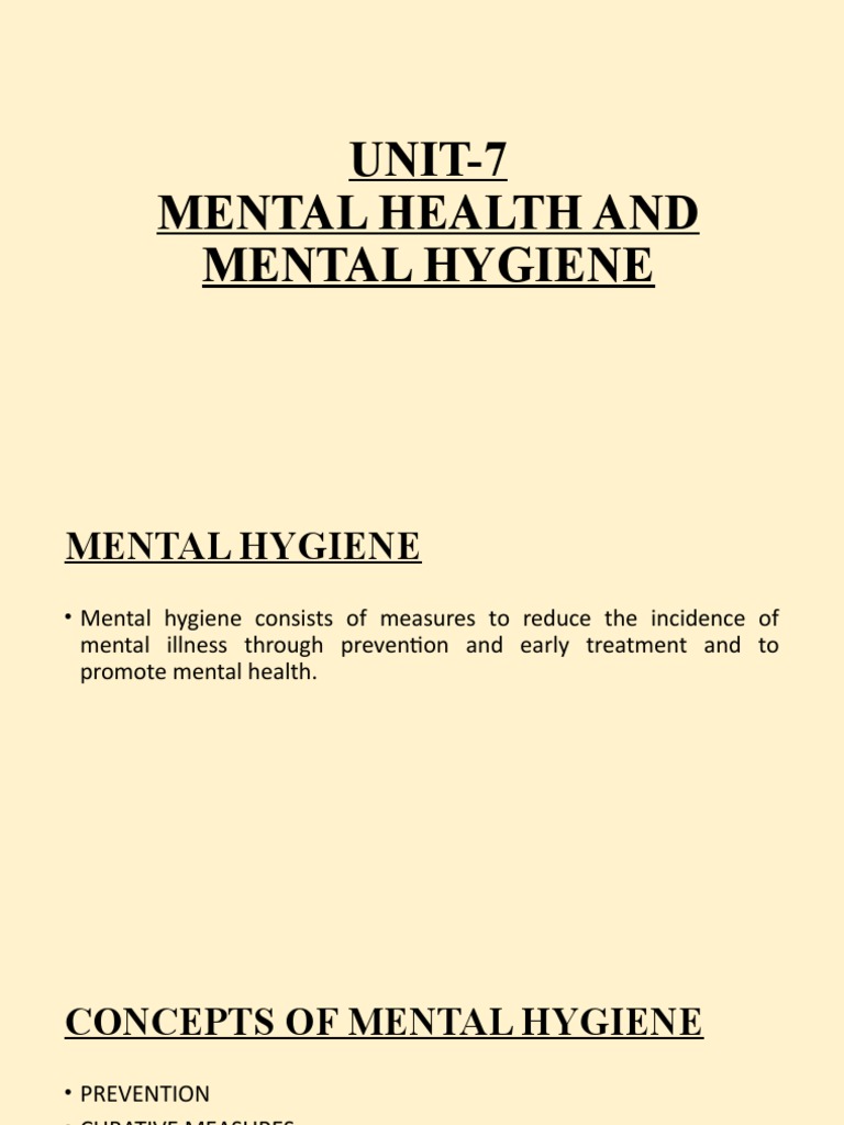 Unit 7 | PDF | Mental Health | Self