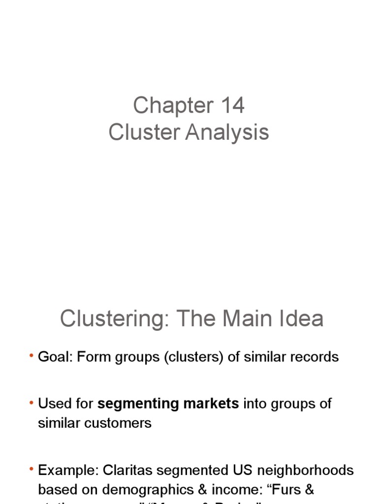 Chap15 Cluster Analysis | Download Free PDF | Cluster Analysis | Machine Learning