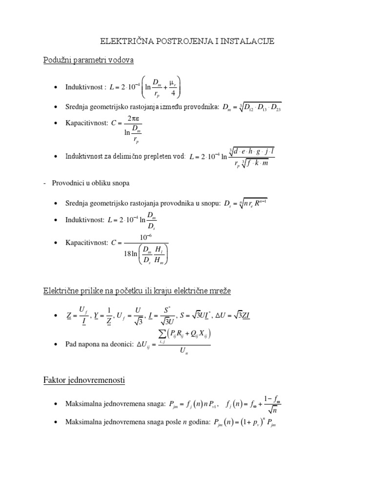 Formule Za Ispit | PDF