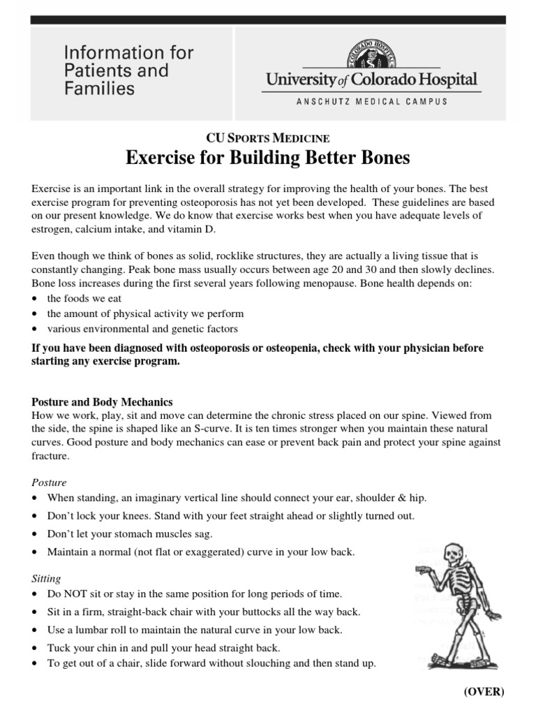 Exercise For Building Better Bones: CUS M | PDF | Strength Training ...