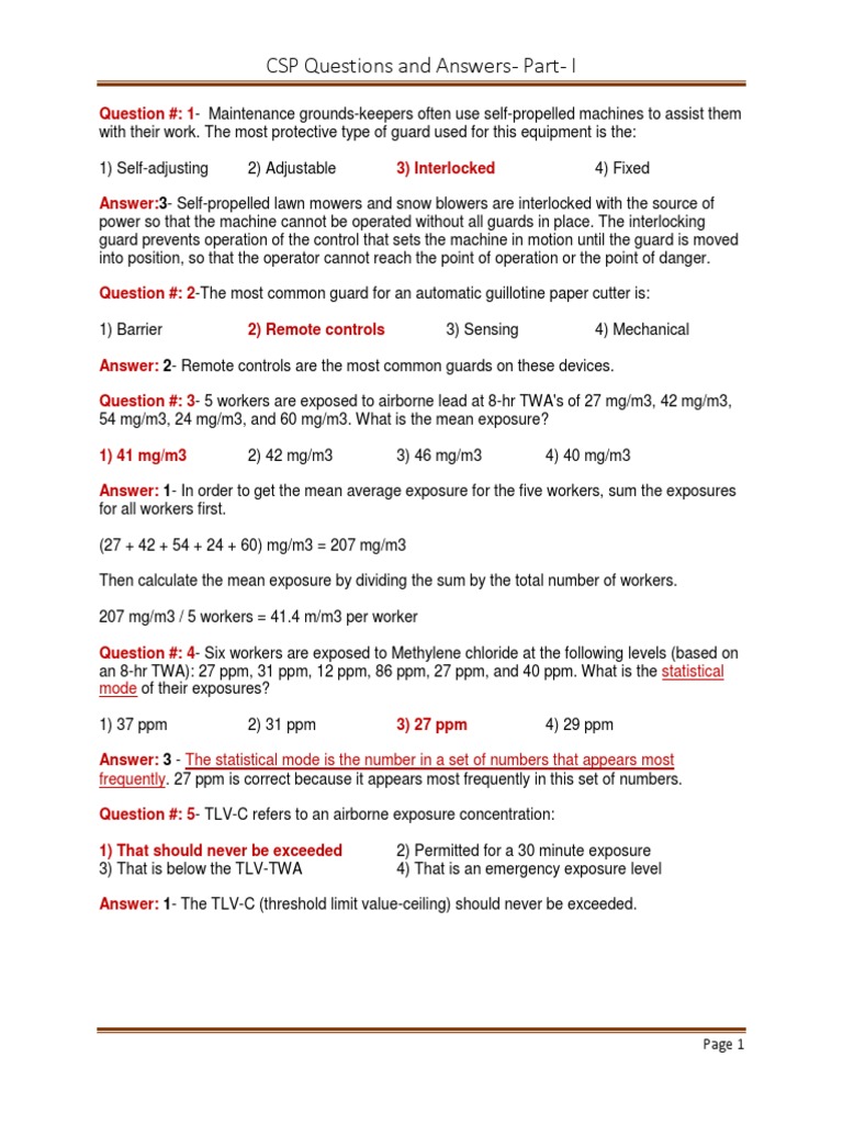 CSP Questions and Answers-Part - I: Question #: 1 | PDF | Shoe ...