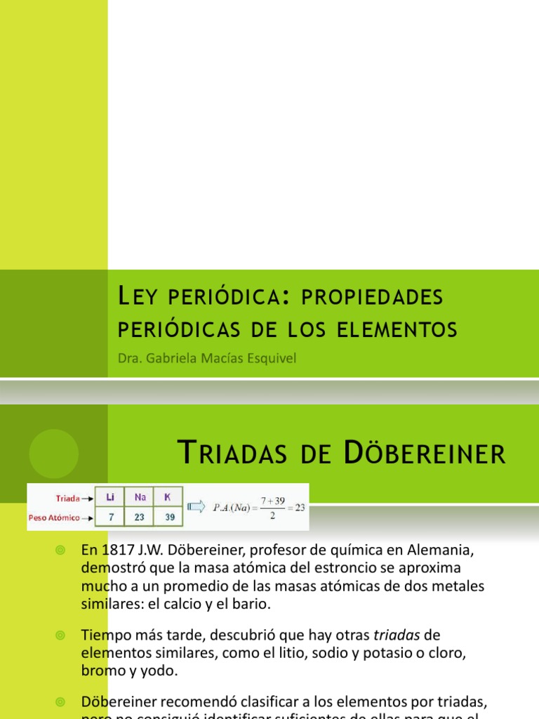 Ley Periódica | PDF | Tabla periódica | Enlace químico