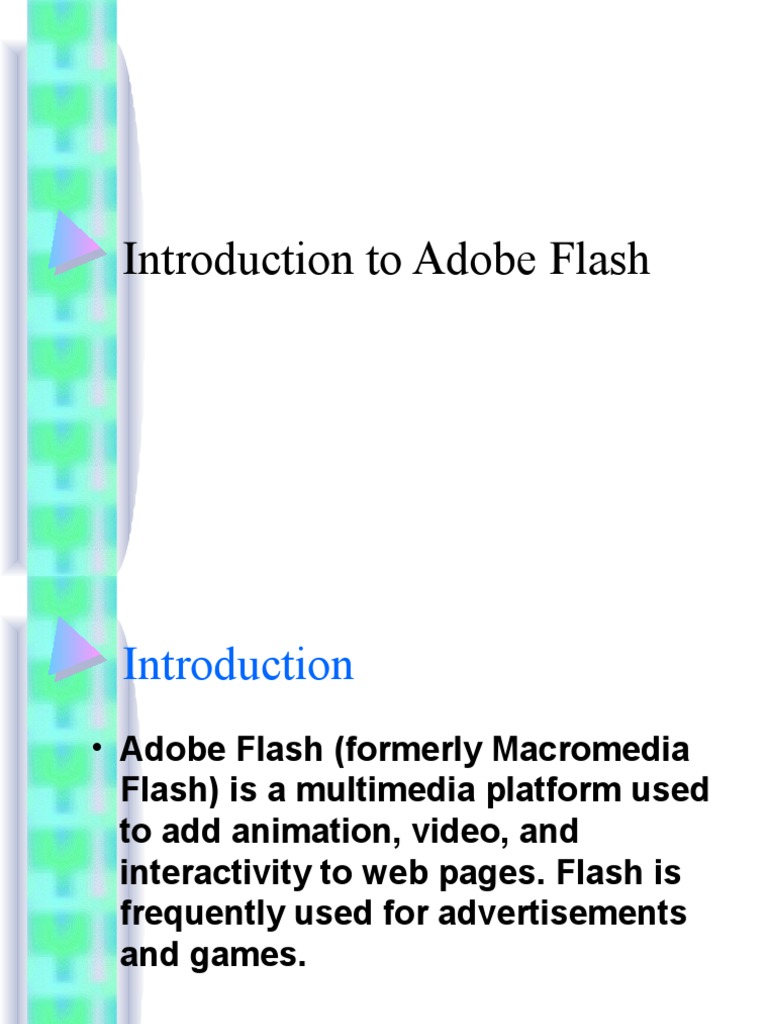 Introduction To Adobe Flash | PDF | Adobe Flash | Window (Computing)