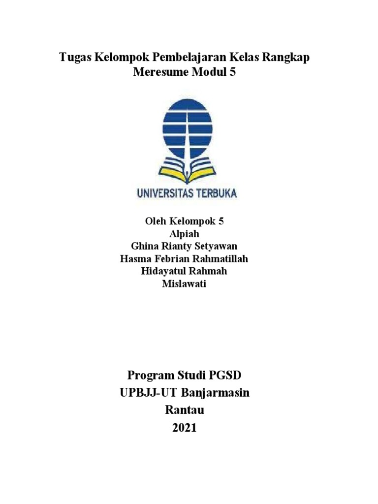 Tugas Kelompok 5 PKR Meresume Modul 5 | PDF