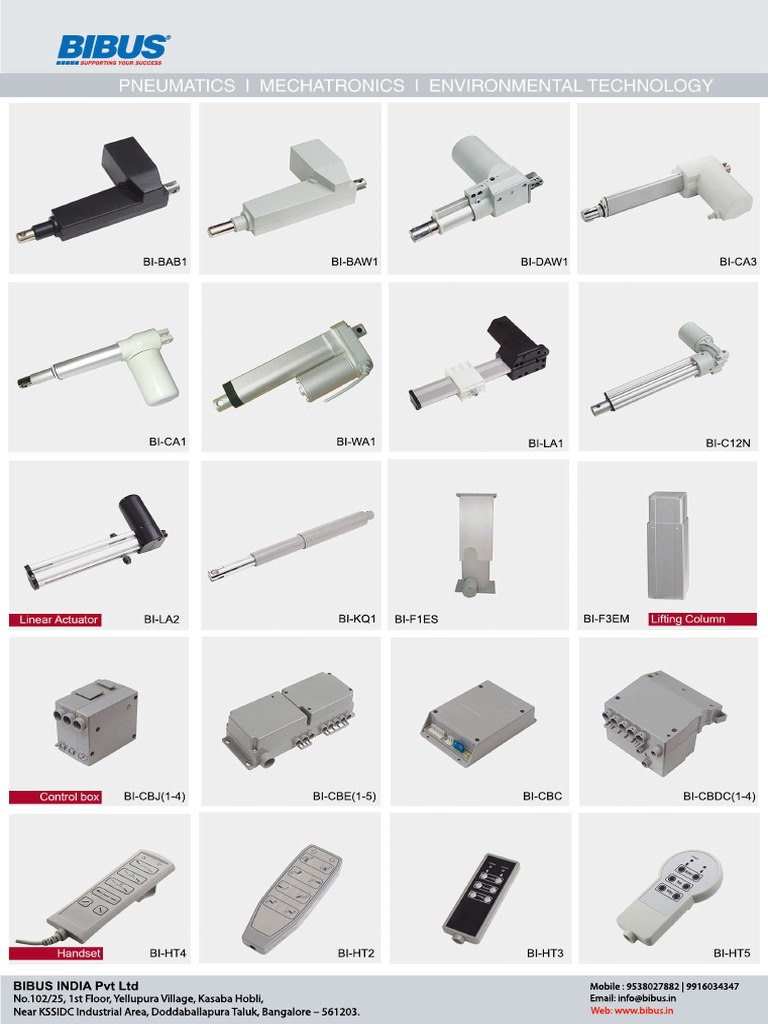 BIBUS INDIA Linear Actuators and More | PDF