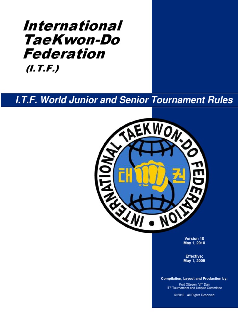 ITF Official Rules of Competition (Tkd-Itf) | PDF | Taekwondo | Sports
