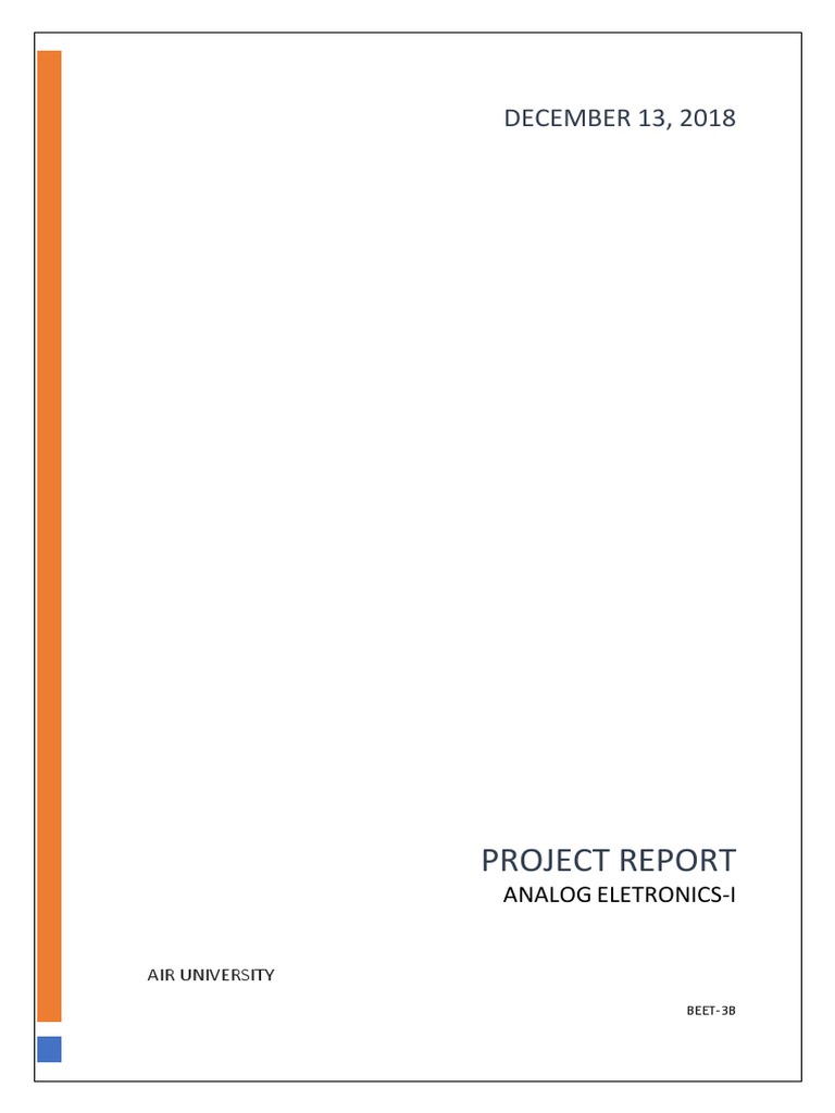 Project Report Analog | PDF | Transistor | Electronic Circuits