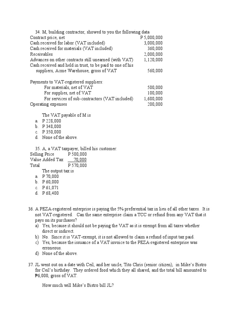 Vat 5 | PDF | Value Added Tax | Taxation