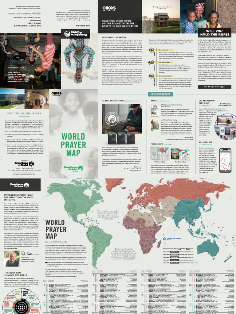World Prayer Map | PDF | Christian Behaviour And Experience | Prayer