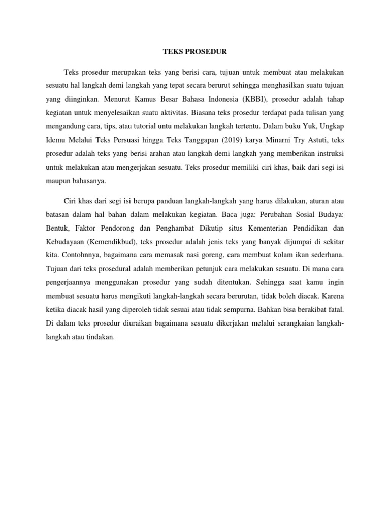 Teks Prosedur | PDF