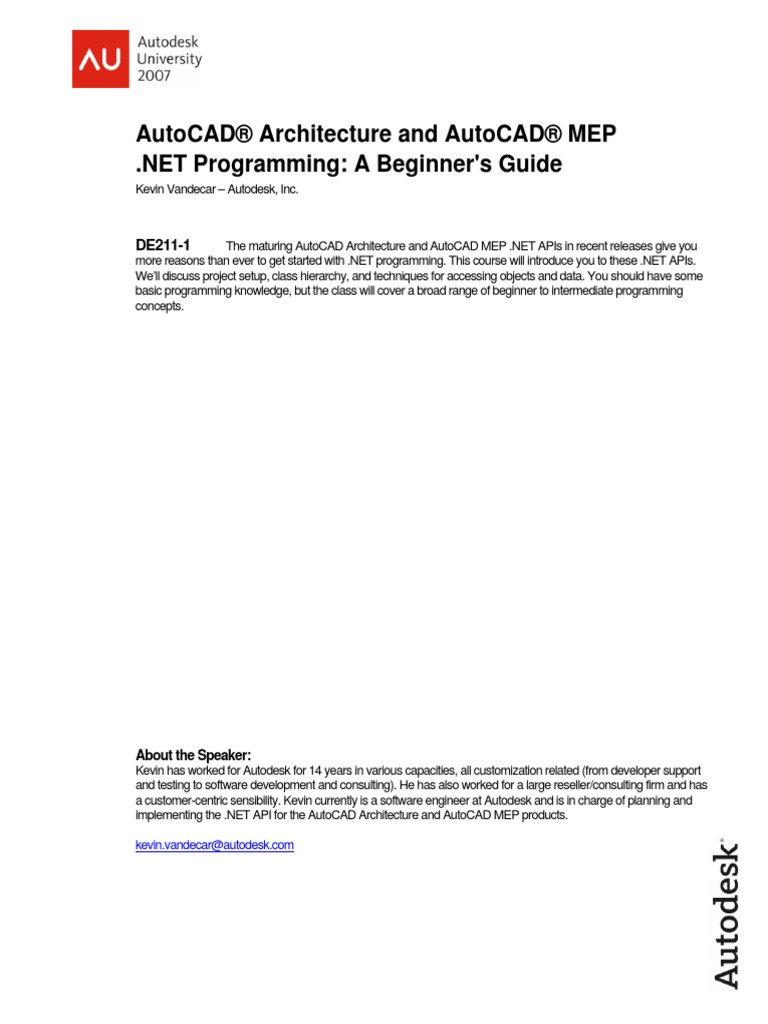 Autocad Architecture Programming | PDF | Autodesk | Auto Cad