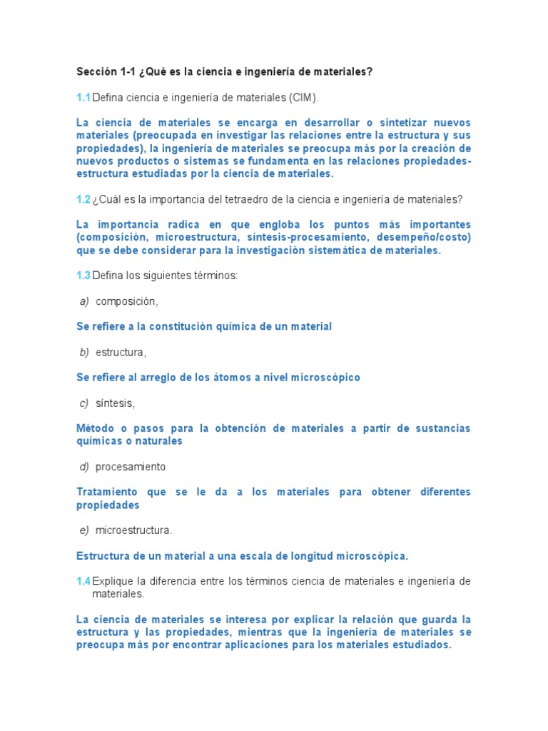 Tarea1 Cues Cap1 | PDF | Ciencia de los materiales | Sólido amorfo