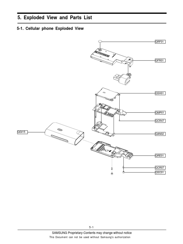03 - Exploded View & Part List | PDF | Mobile Phones | Consumer Electronics
