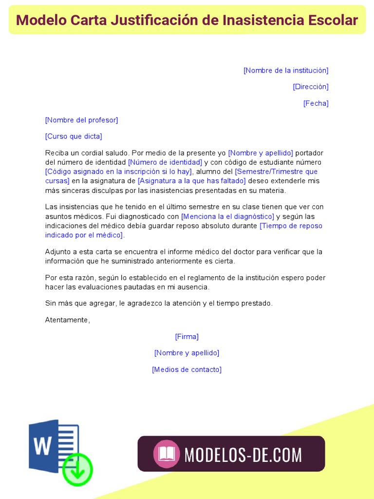 Ejemplo De Cartas De Asistencia Escolar Herramientas E Información