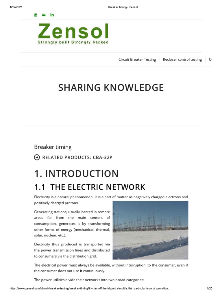 Breaker Timing - Zensol | PDF | Electric Power Transmission | Insulator ...